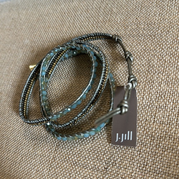 Chan Luu | Jewelry | Jjill Bohemian Blue And Gold Beaded Wrap Bracelet Nwt | Poshmark